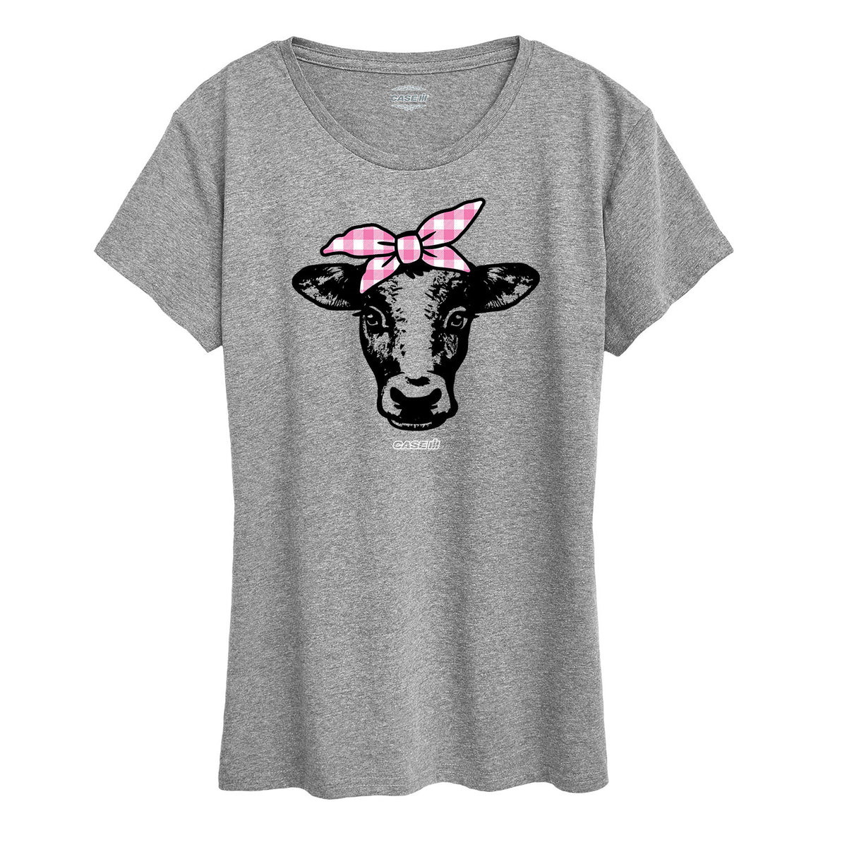 Case IH Gingham Cow Bandana Womens Short Sleeve Tee — Air Waves Wholesale